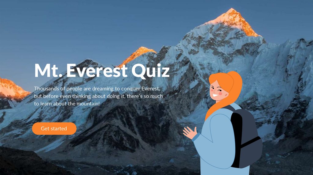 Mt. Everest Quiz - презентация онлайн