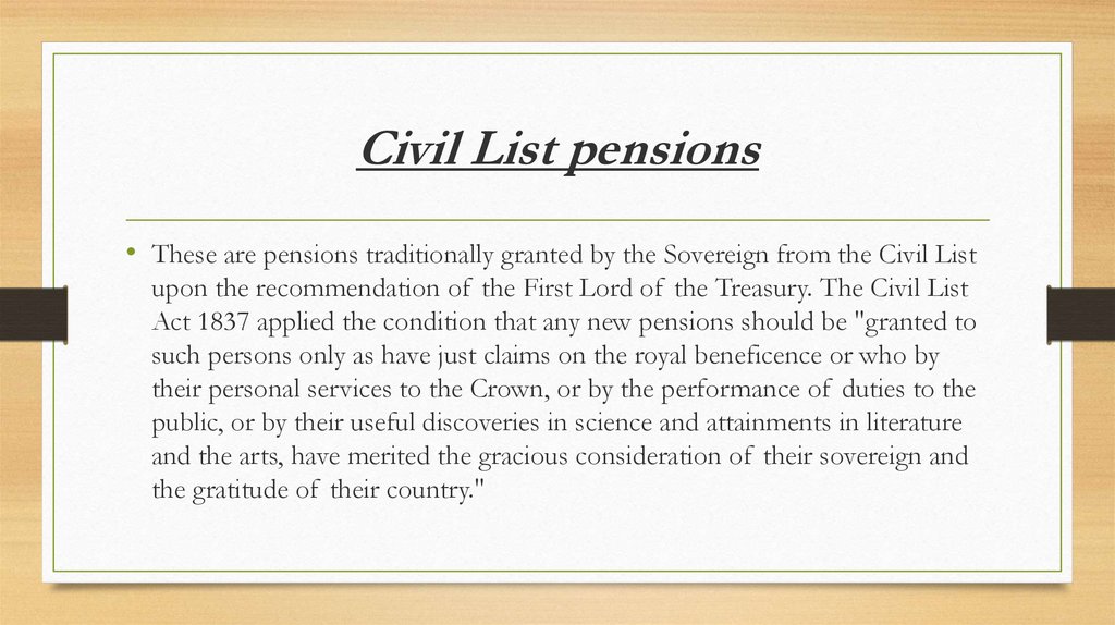 Civil list - презентация онлайн