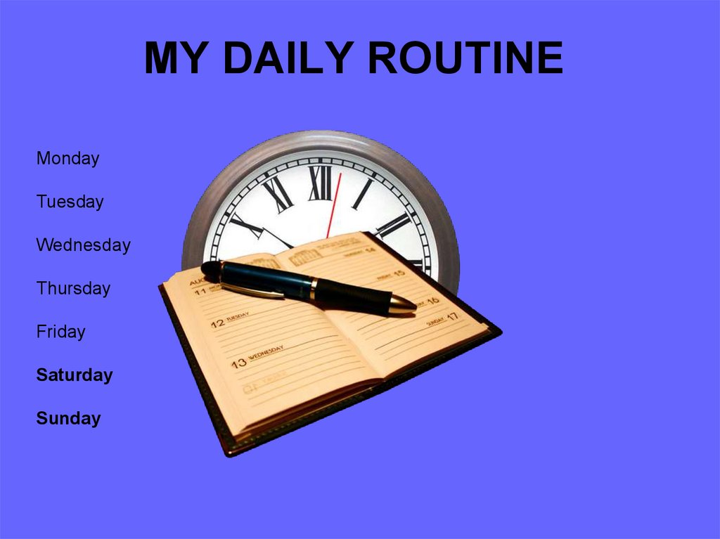 My Daily Routine Online Presentation