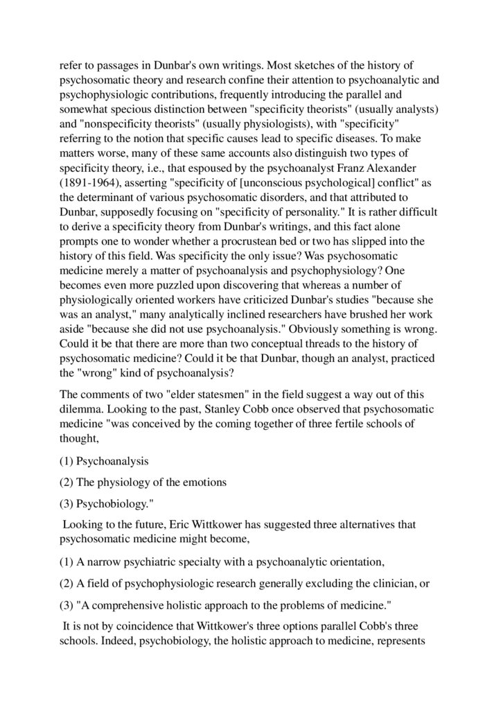 Helen Flanders Dunbar (1902 – 1950) important early figure in U.S ...