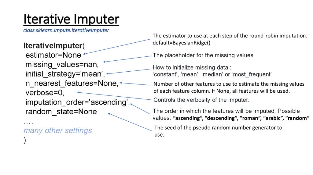 Sklearn.impute. Transformers for missing value imputation - презентация онлайн
