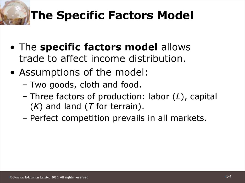 Specific factors model - презентация онлайн