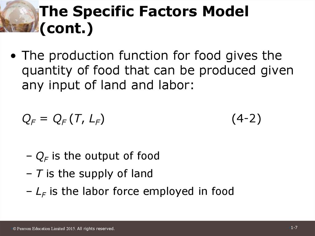 Specific factors model - презентация онлайн