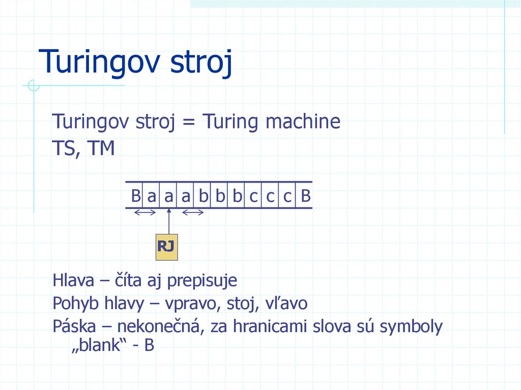 Teoretické základy informatiky - online presentation