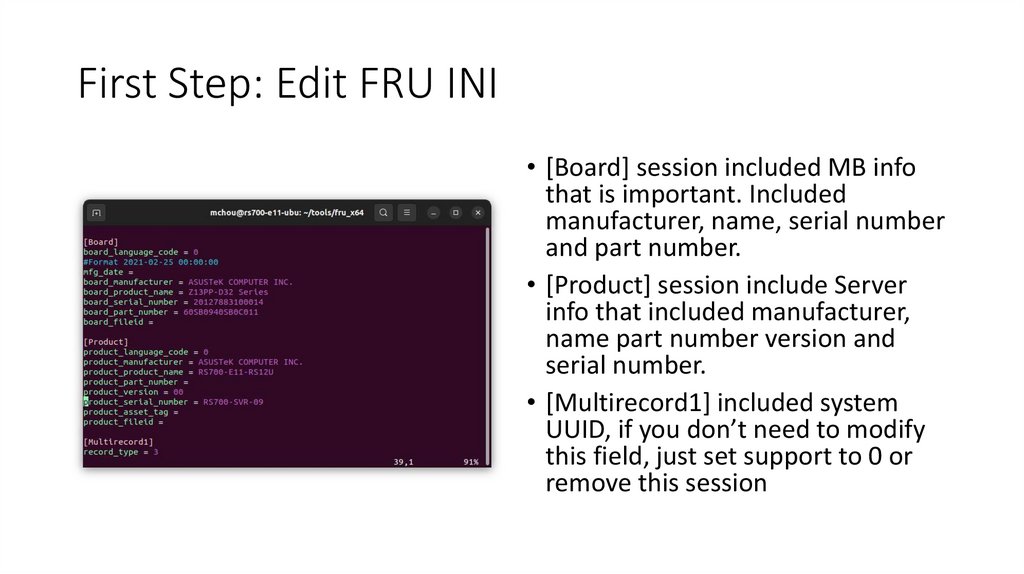Edit FRU - презентация онлайн