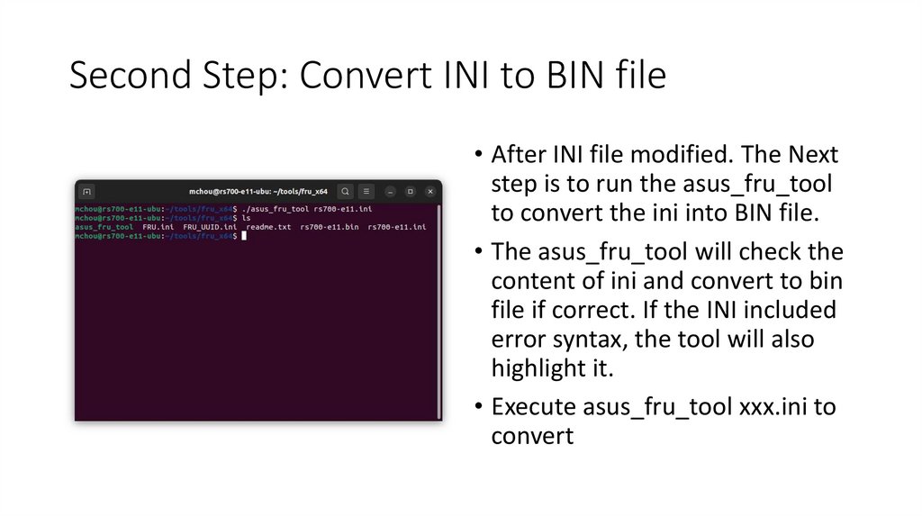 Edit FRU - online presentation