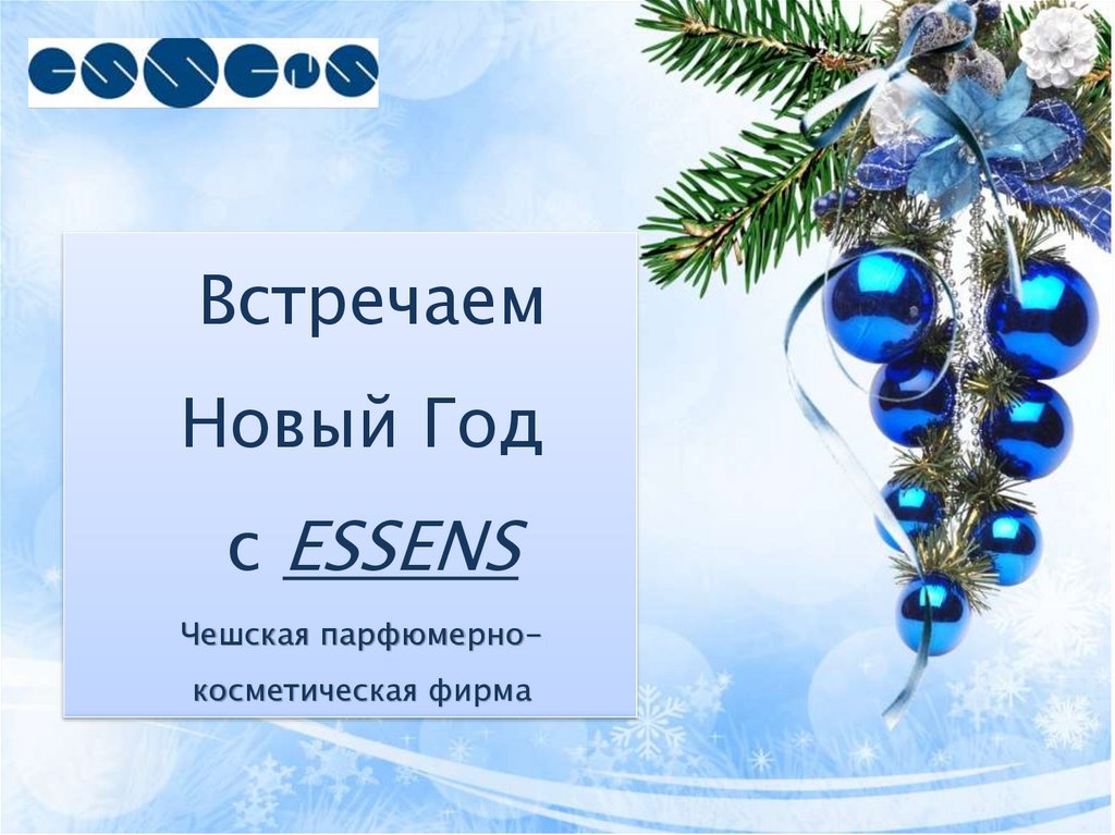 Встречай Новый год с Essens (Чешская парфюмерно-косметическая фирма) - online presentation