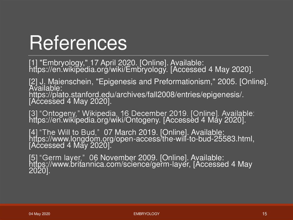 Embryology - презентация онлайн