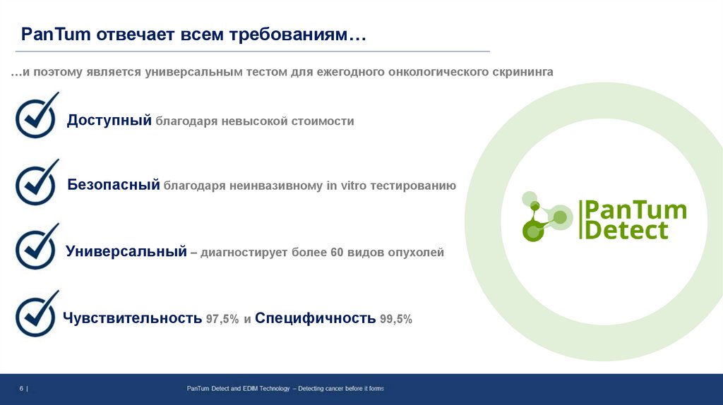 PanTum Detect and EDIM Technology – выявление рака на ранних стадиях ...