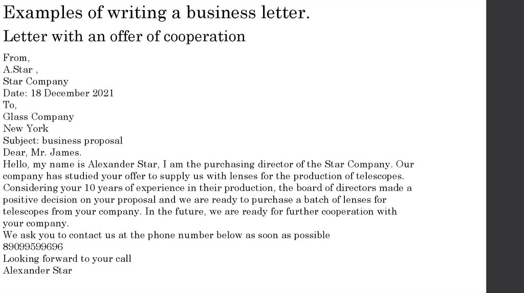Business Letter 