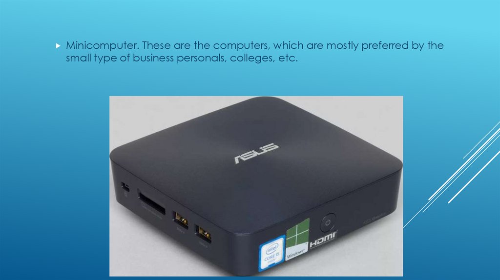 Types of computers - online presentation