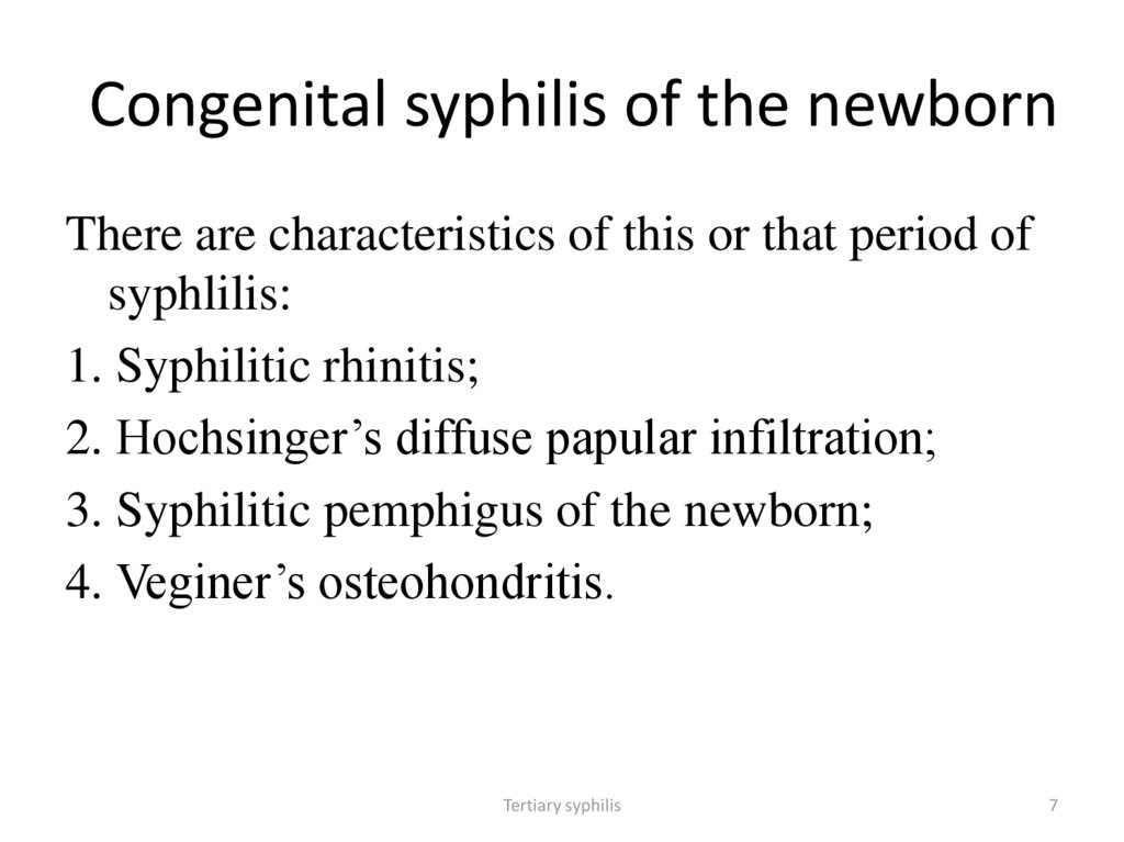 Congenital syphilis - презентация онлайн